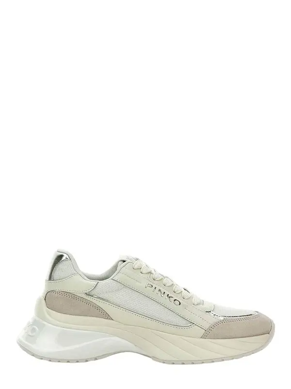 Pinko Lace Up Sneakers - White 1