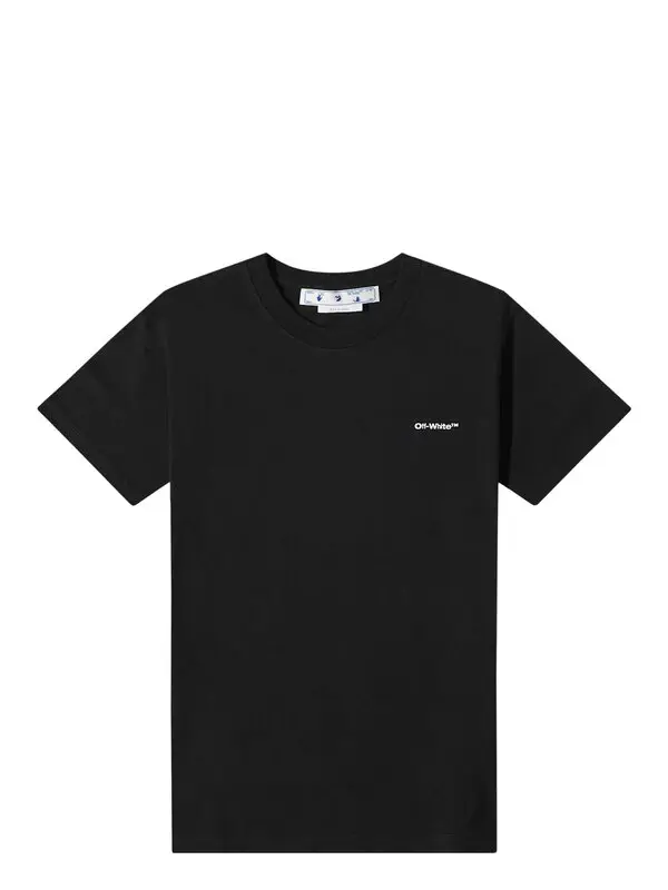 Off-White Wave Outline Diagonal Slim T-shirt - Black