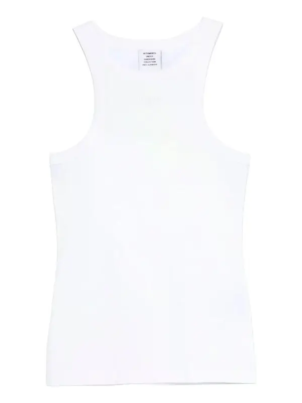 Vetements Logo-embroidered Tank Top - White