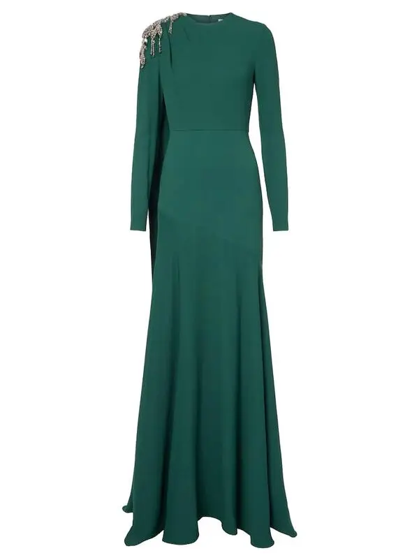 Erdem Embellished Gown - Green