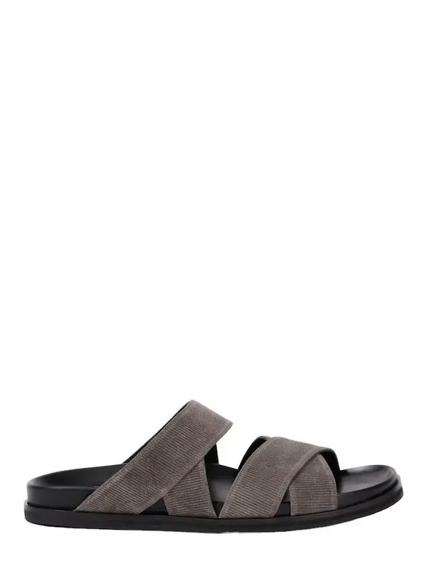 Manolo Blahnik Seaton Suede Sandals - Grey