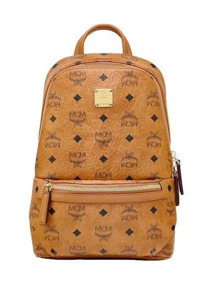Mcm Aren Visetos Sling Bag - Cognac
