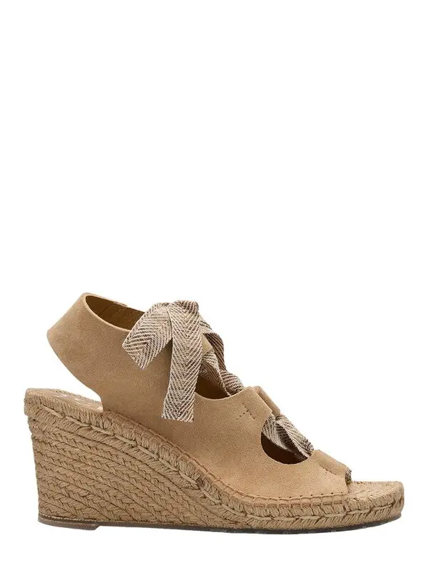 PEDRO GARCIA Otelia Lace-up Espadrille Sandals - Flax