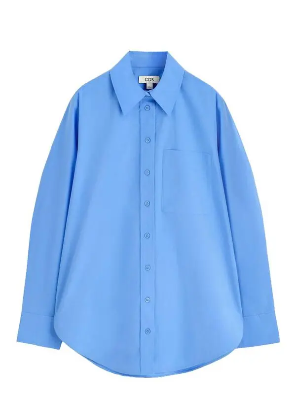 Cos Pima Cotton Tailored Shirt - Blue