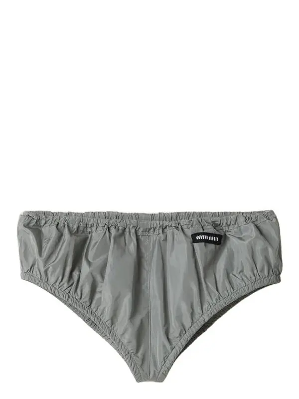 Miu Miu Technical Silk Briefs - Lead Gray