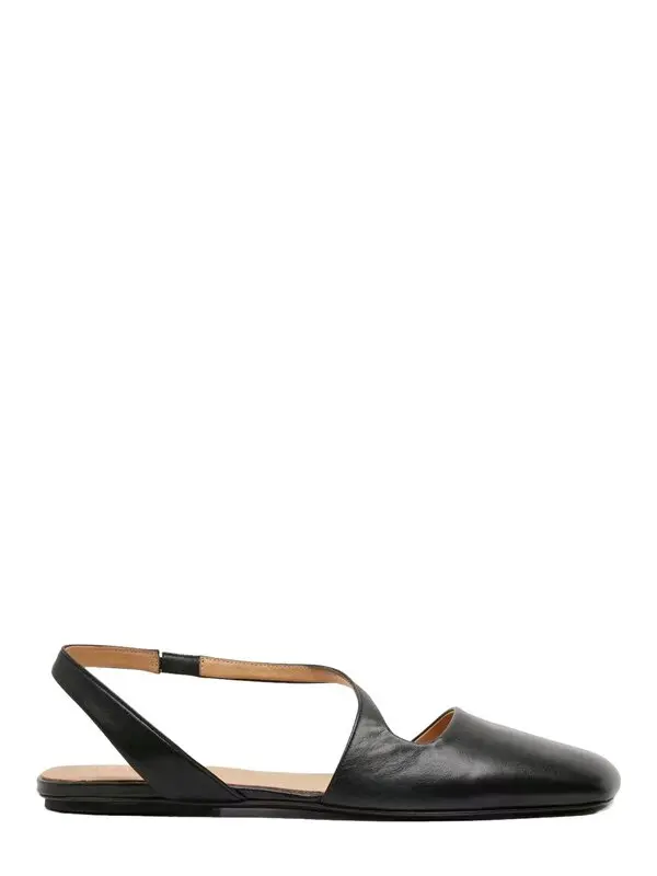 Marsèll Quadrangolo Leather Ballet Flats - Black