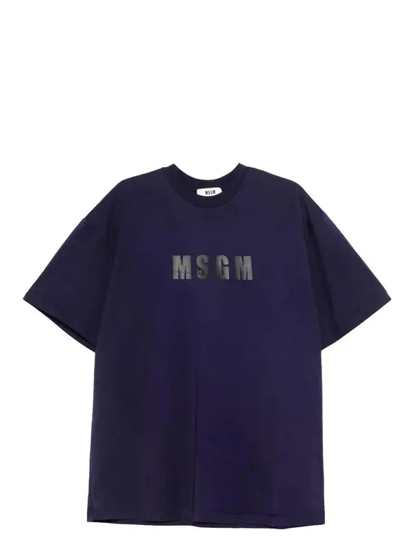 MSGM Logo-print T-shirt - Blue