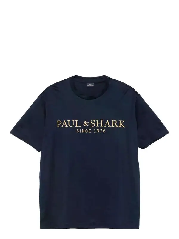 Paul & Shark Logo-embroidered T-shirt - Blue