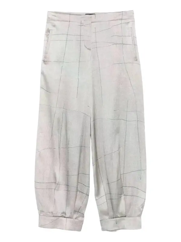 Giorgio Armani Printed Trousers - Grey