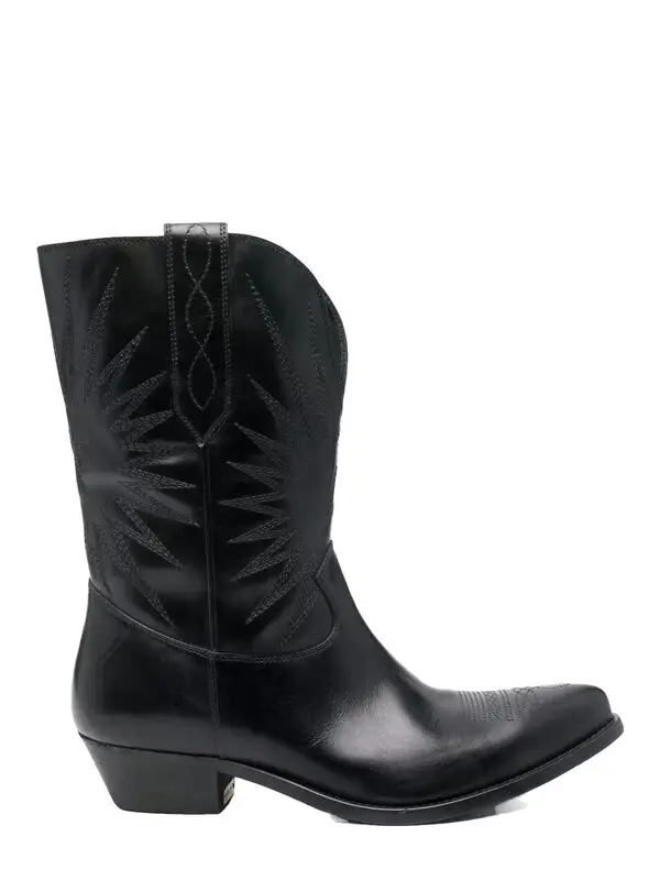GOLDEN GOOSE Wish Star Boots - Black