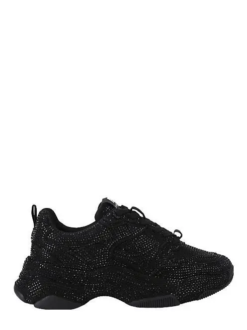 Kurt Geiger Luster Crystal-embellished Low-top Trainers - Black