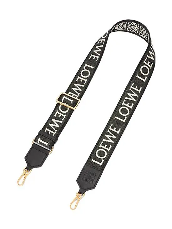 Loewe Anagram Loop Bag Strap - Black/gold