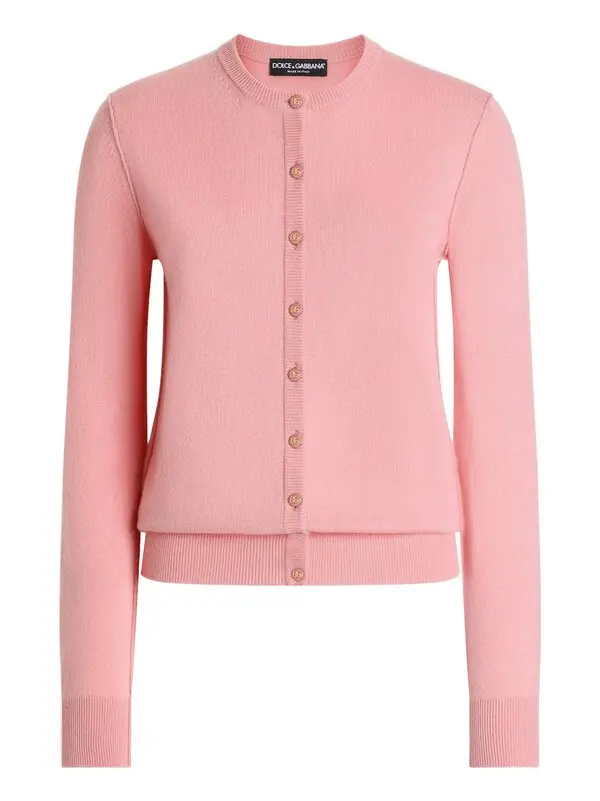 Dolce & Gabbana Cashmere Cardigan With Inside-out Seams - Pink