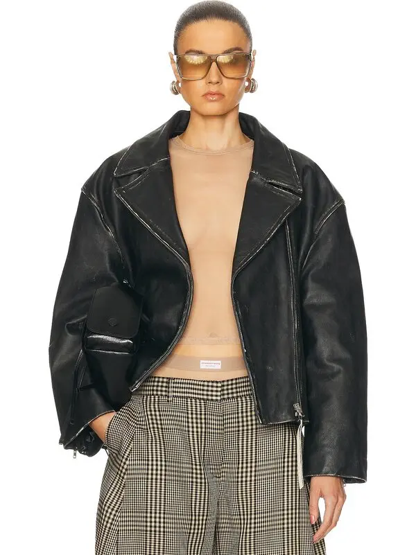 Acne Studios Lilket Leather Jacket - Black