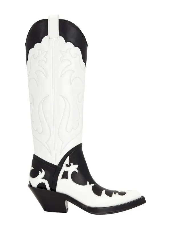 Gabriela Hearst Capitana Boots - Pearlized White & Black
