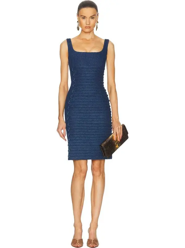 Versace Denim Midi Dress - Medium Blue