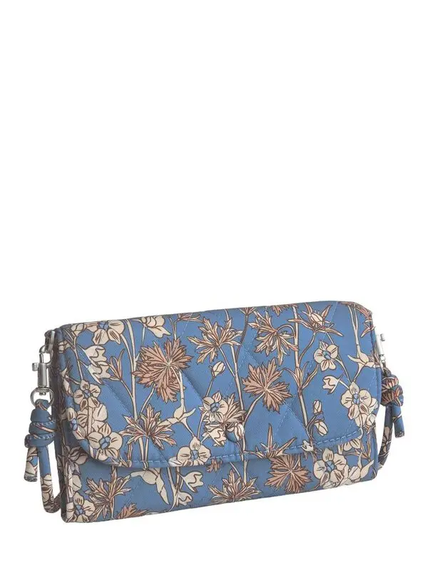 VERA BRADLEY Wildwood Wallet Crossbody - Blue/brown