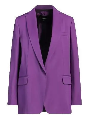 Fabiana Filippi Single-breasted Virgin Wool Blazer - Purple