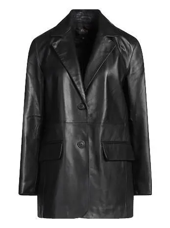 Maje Lambskin Blazer - Black
