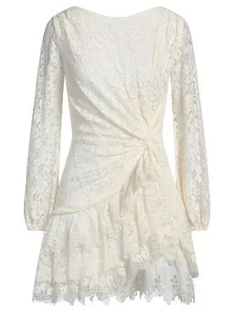 Maje Mini Lace Flared Dress - White