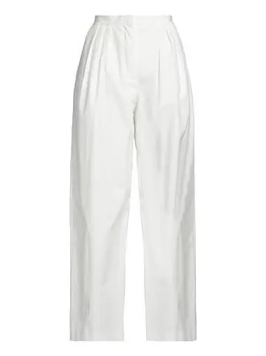 Maje Wide-leg Cotton Trousers - White