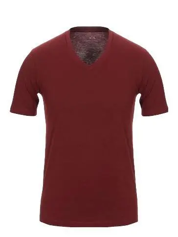 Armani Exchange T-shirt Burgundy Size Pima Cotton - Red