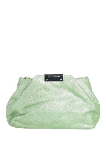 GIANNI CHIARINI Metallic Leather Clutch Bag - Green