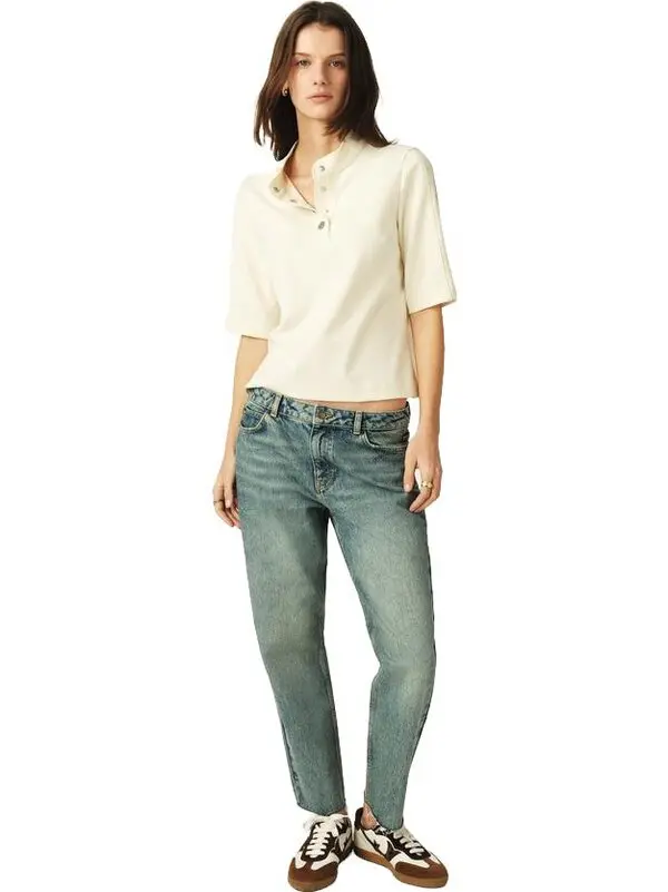 Ba&sh Jimeo Stand-up Collar Top - White