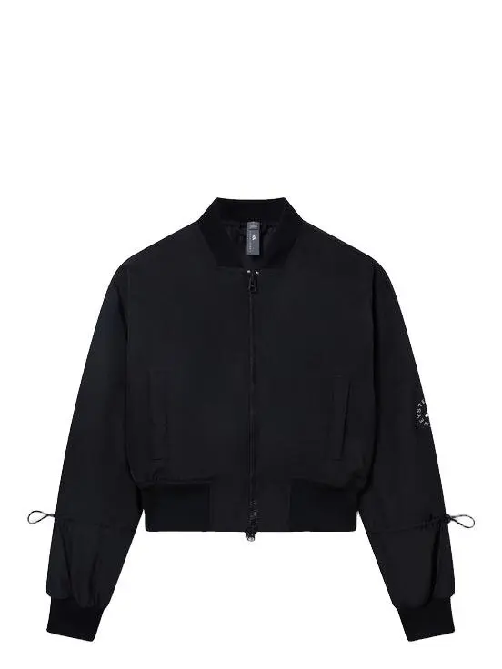 Adidas By Stella McCartney Sportswear Woven Cropped Bomber Jacket - Black