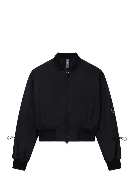 Adidas By Stella McCartney Sportswear Woven Cropped Bomber Jacket - Black