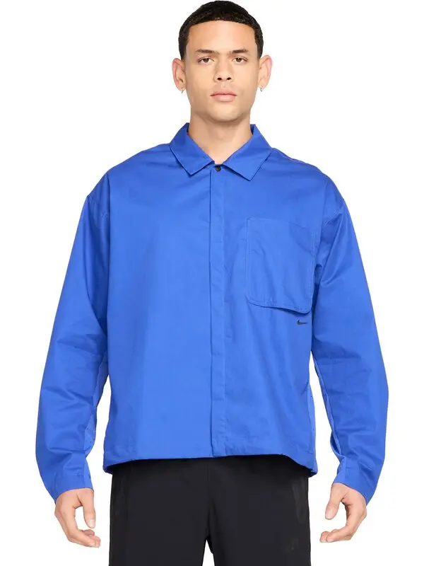 Nike Sportswear Tech Button-down Top - Blue