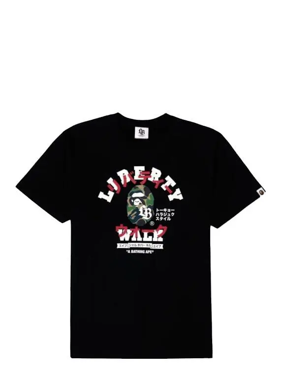 A BATHING APE X Lbwk Katakana College Tee Shirt - Black