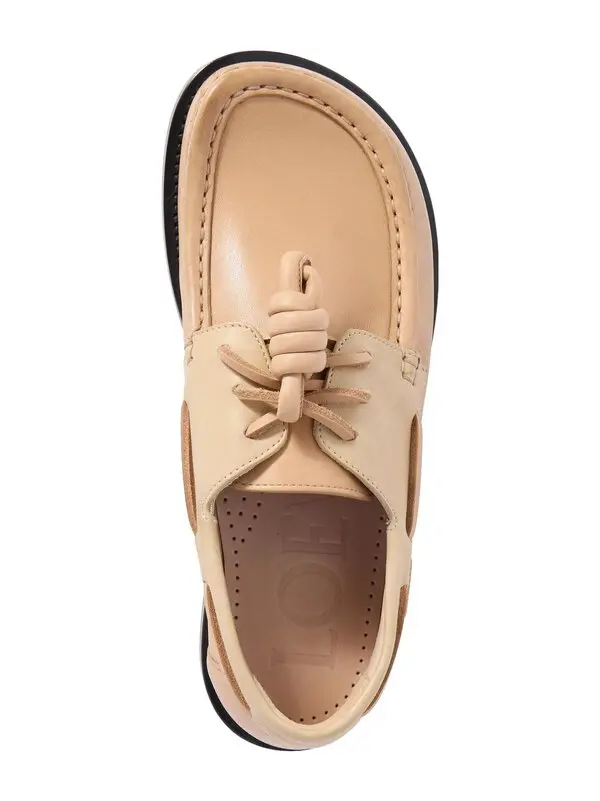 Loewe Campo Knotted Leather Loafers - Neutrals