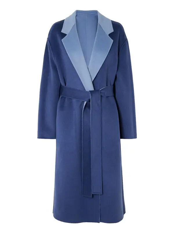 JOSEPH Edmond Reversible Wool, Cashmere, And Silk-blend Coat - Blue