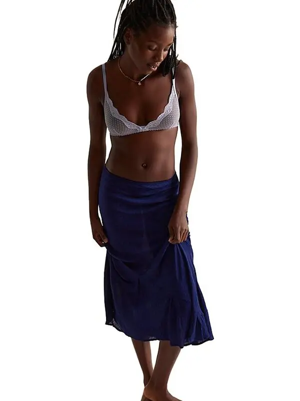 Free People Sweet On You Bias Half Slip - Beacon Blue