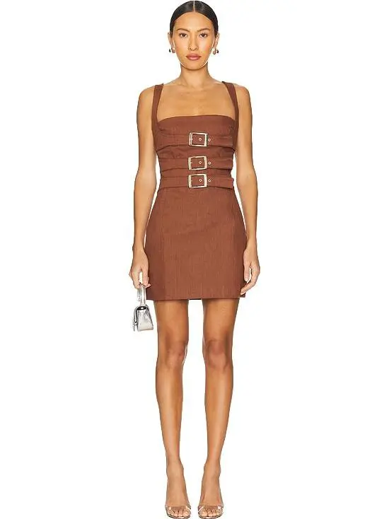BY.DYLN Cindy Mini Dress - Rust