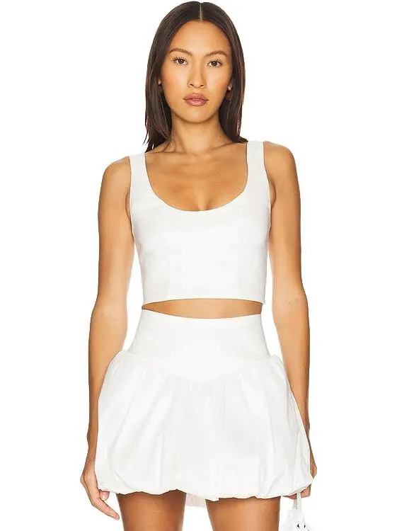 Show Me Your Mumu Vivianna Top - White Taffeta