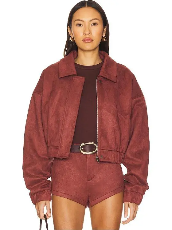 NAKEDVICE The Selene Jacket - Burgundy