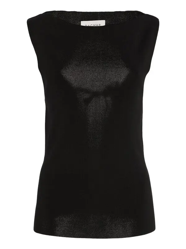 HOUSE OF DAGMAR Exclusive Open-back Top - Black