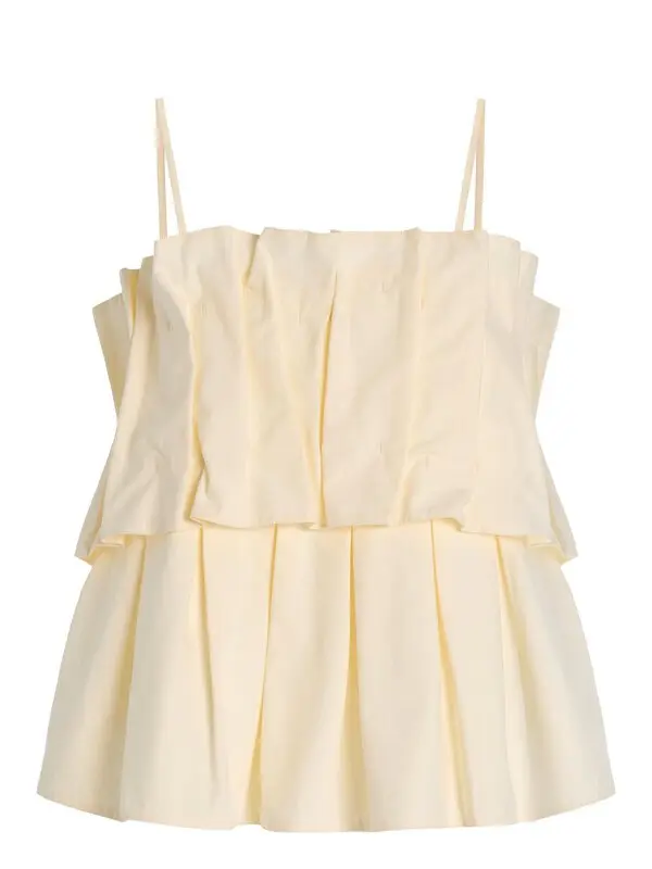 HOUSE OF DAGMAR Sculpted Organic Cotton Top - Ivory