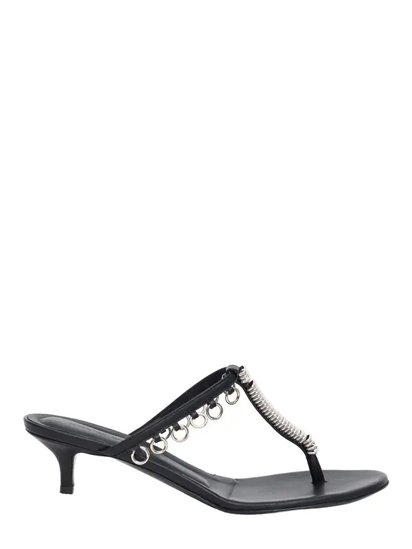 Christopher Esber Pierced Leather Kitten Heels - Black