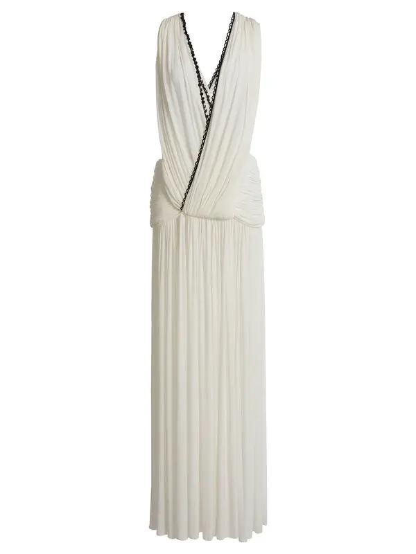 Christopher Esber Ruched Jersey Maxi Dress - Black,white