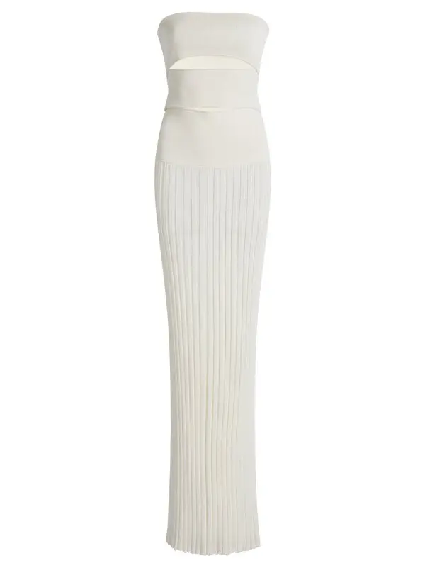 Christopher Esber Cutout Knit Maxi Dress - White