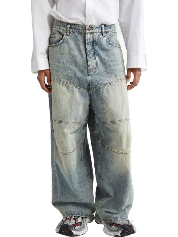 Balenciaga George V Baggy Jeans - 5760 Stained