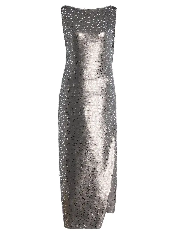 SEV Sequined Maxi Dress - Silver