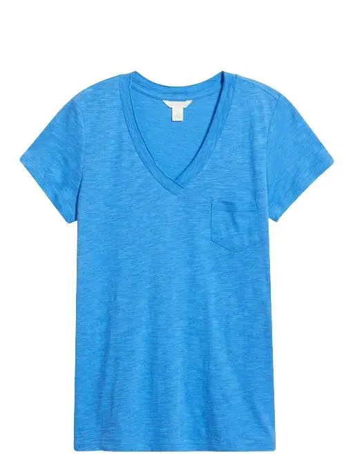 Caslon Cotton & Modal V-neck T-shirt - Blue Palace