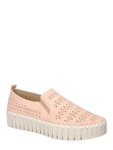 EASY WORKS BY EASY STREET Peppy Slip-on Platform Sneakers - Blush