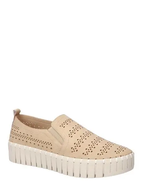 EASY WORKS BY EASY STREET Peppy Slip-on Platform Sneakers - Natural