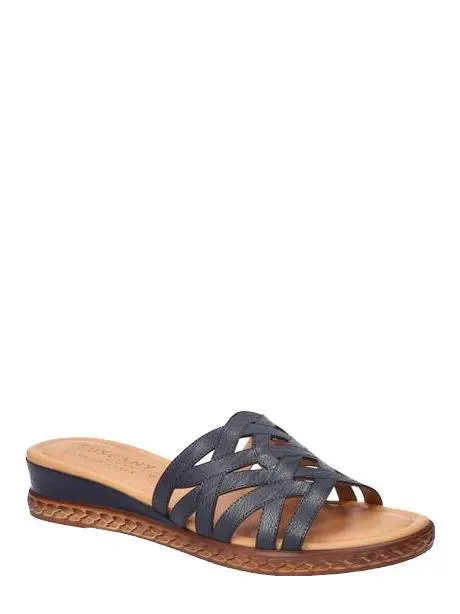 EASY WORKS BY EASY STREET Edda Slide Sandal - Navy
