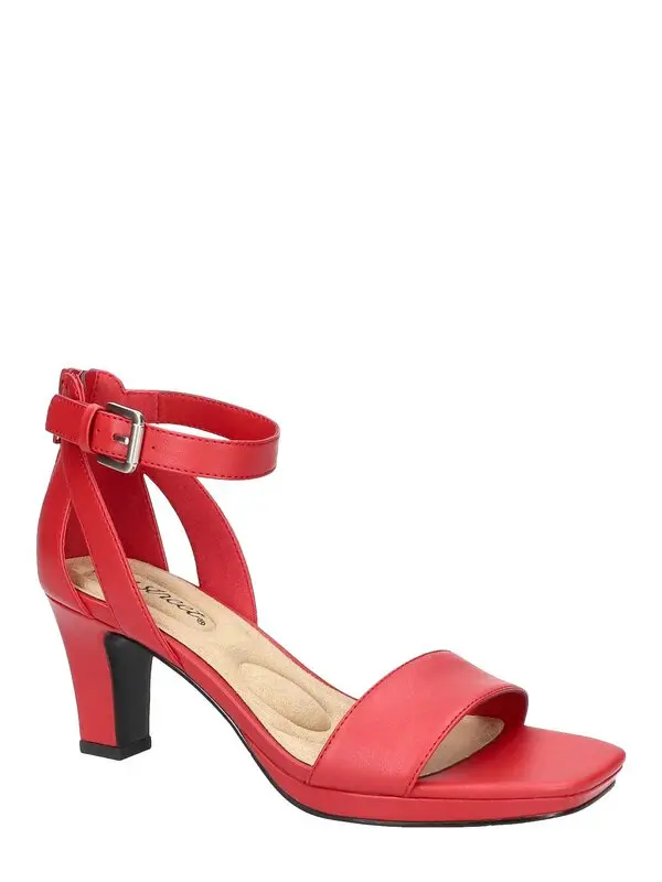 EASY WORKS BY EASY STREET Ro Ankle Strap Sandals - Red